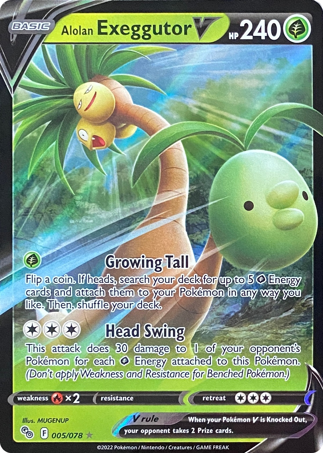 Alolan Exeggutor V - Pokémon GO 5/78 - Pokešov s.r.o.