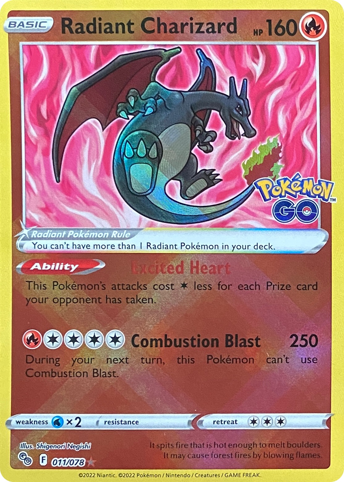 Radiant Charizard - Pokémon GO 11/78 - Pokešov s.r.o.