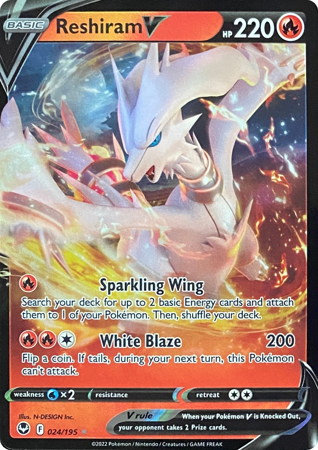 Reshiram V - Silver Tempest 24/195 - Pokešov s.r.o.