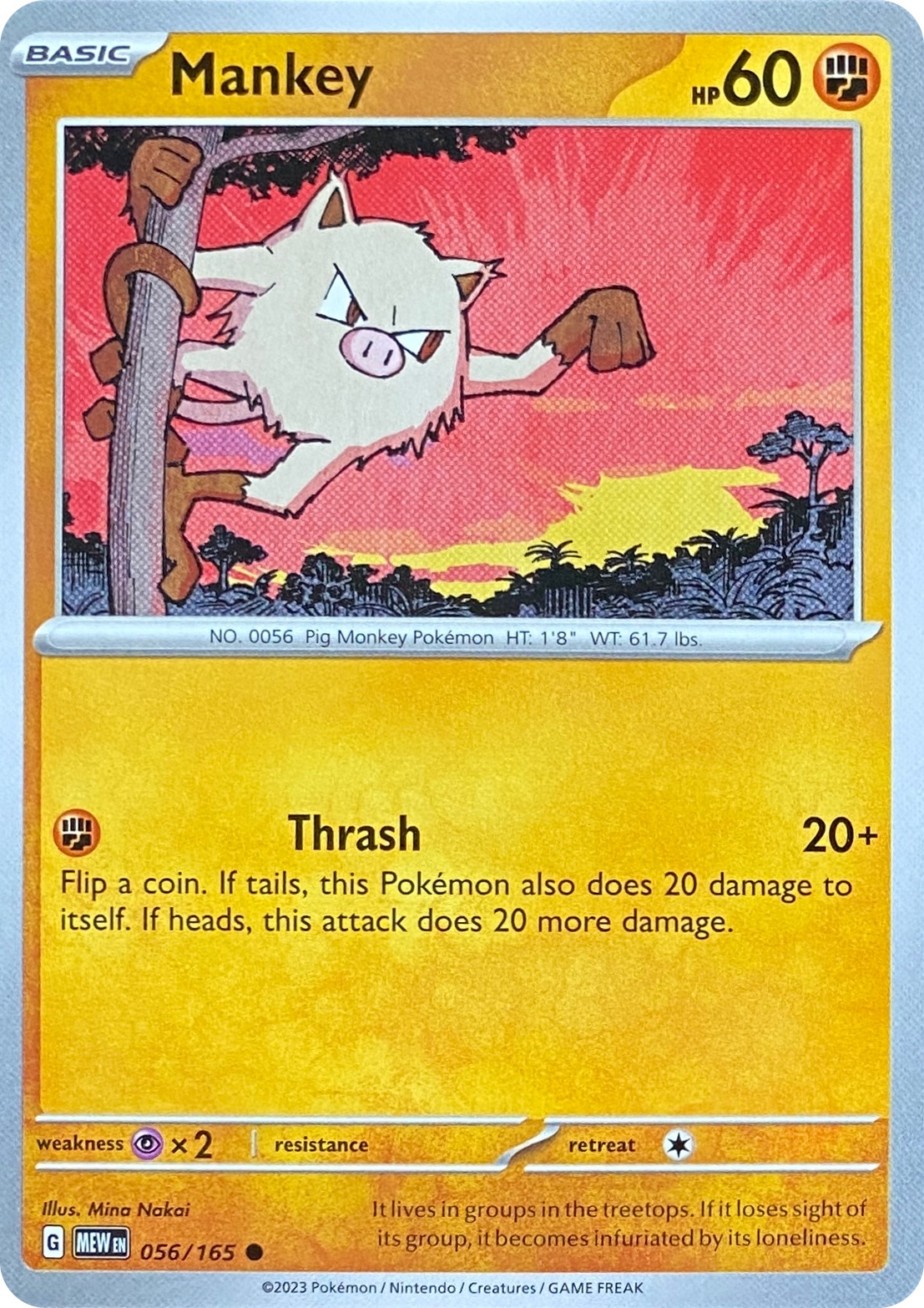 Mankey - Pokémon 151 56/165 - Pokešov s.r.o.