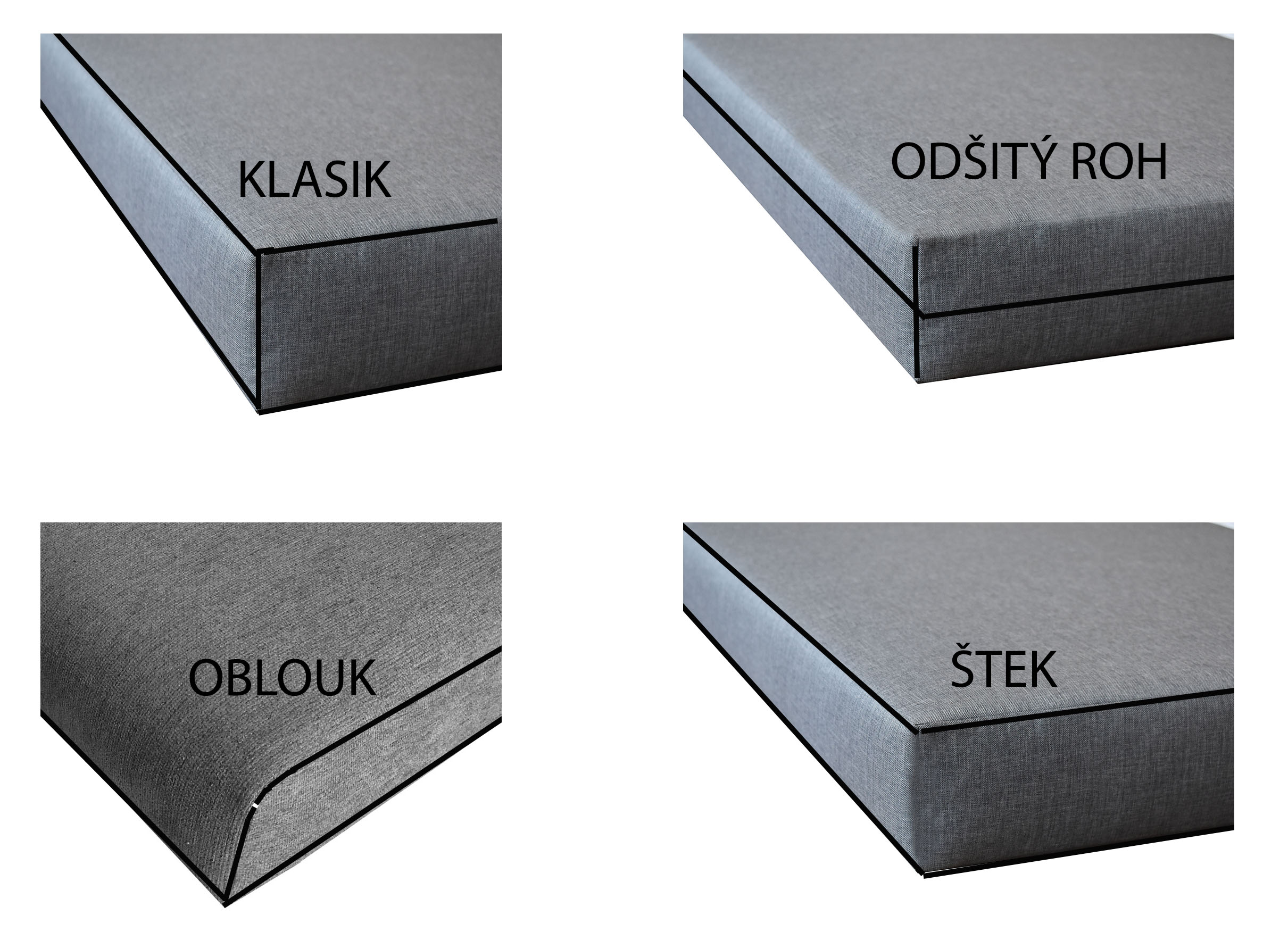 Varianty polstrování sedáků - POMIS