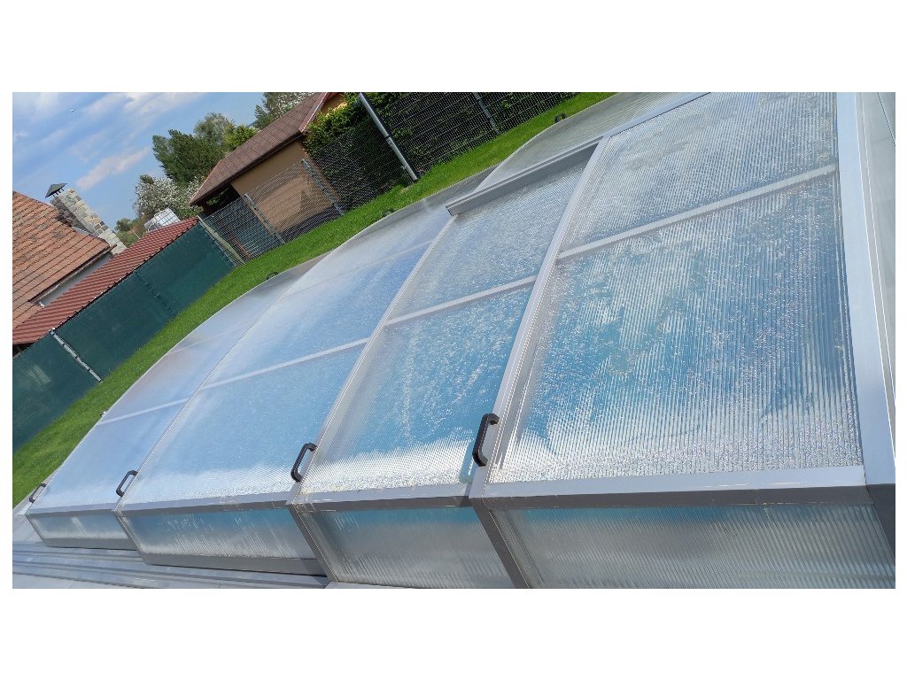 Niedrige Überdachung DIAMANT für 5x3 Pool - PoolGluc