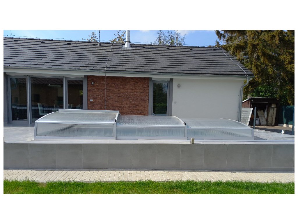 Niedrige Überdachung DIAMANT für 5x3 Pool - PoolGluc