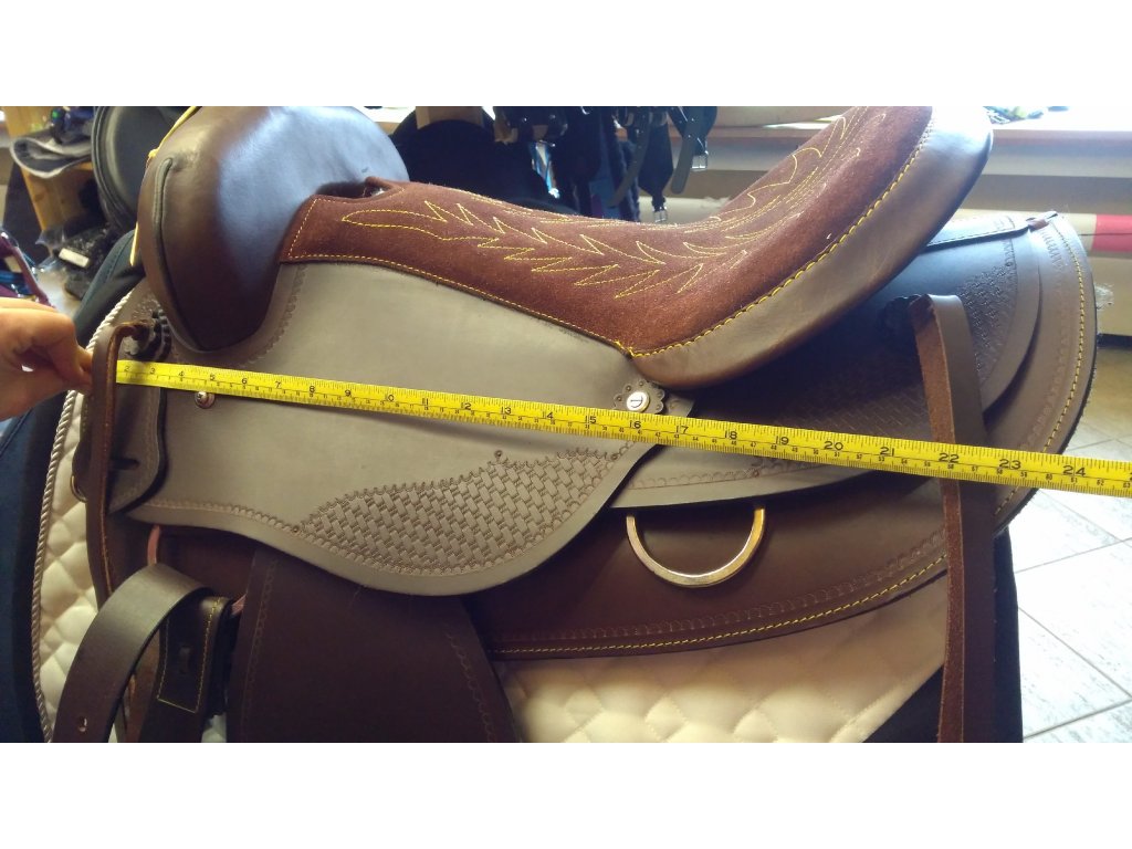 Westernové sedlo na široké koně 16" - Jezdecké potřeby DULKAJ