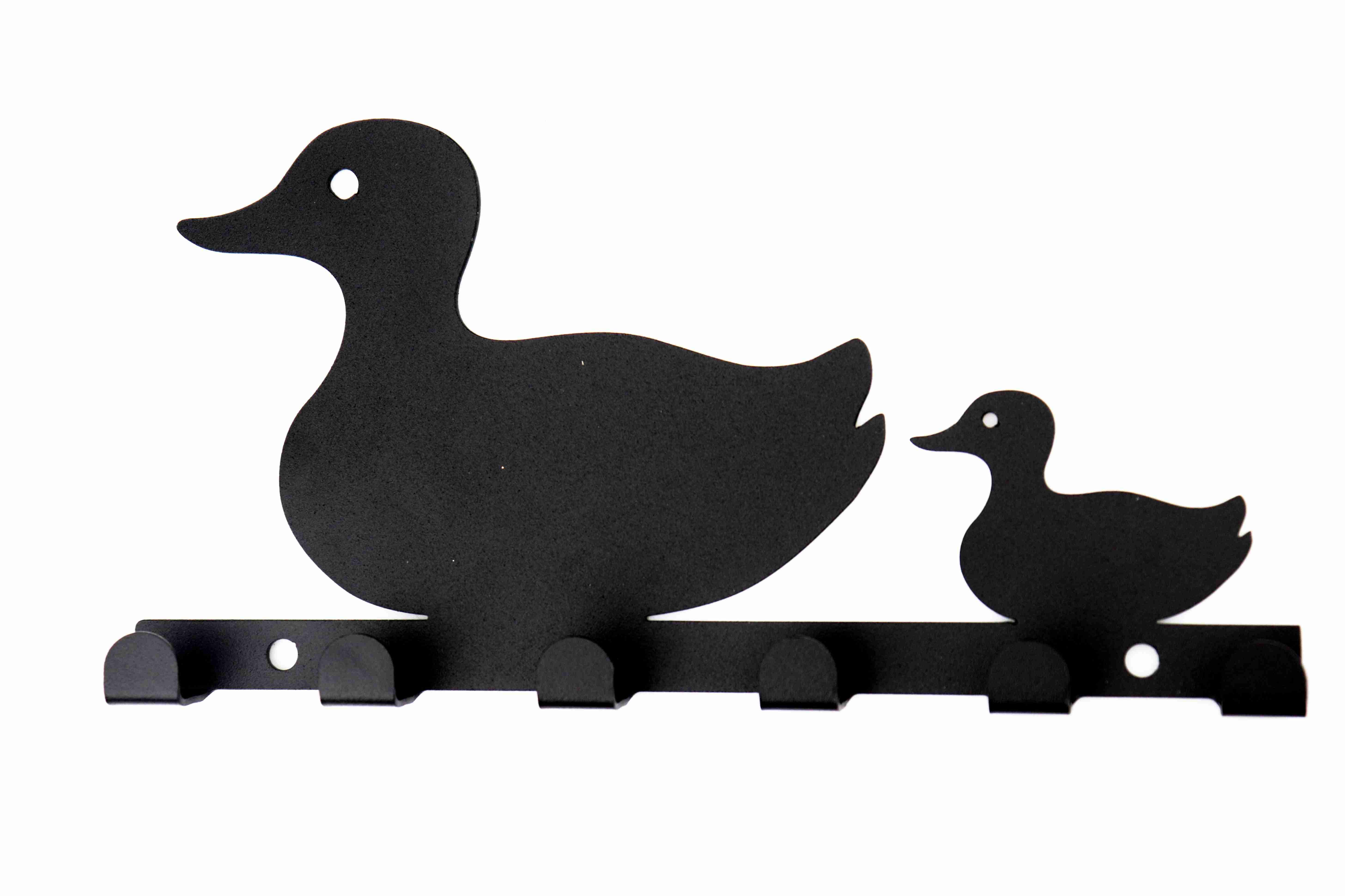 Kovový věšák černý - kačenky - prohackovani.cz