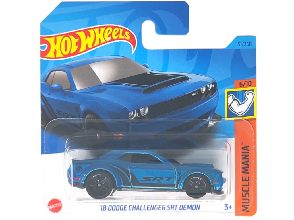 Hot Wheels 18 Dodge Challenger Srt Demon Blue Nové Prokonzole Cz