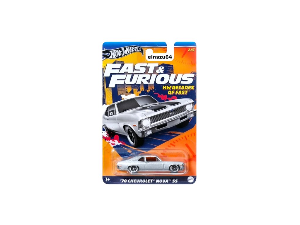 Hot Wheels Fast and Furious HW Decades Of Fast 70 Chevrolet Nova SS ...
