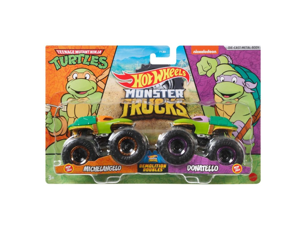 Toys Hot Wheels Monster Trucks Demolition Doubles Michelangelo Vs