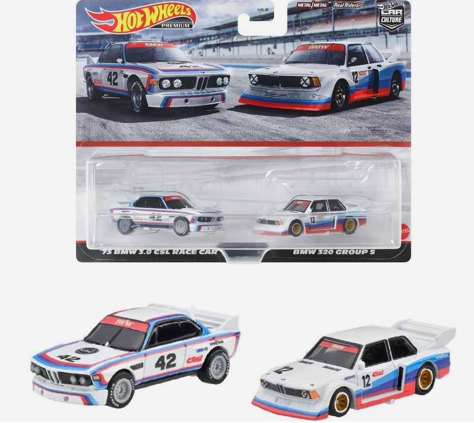 Hot Wheels Premium 73 BMW 3.0 CSL Race Car a BMW 320 Group 5 Nové ...