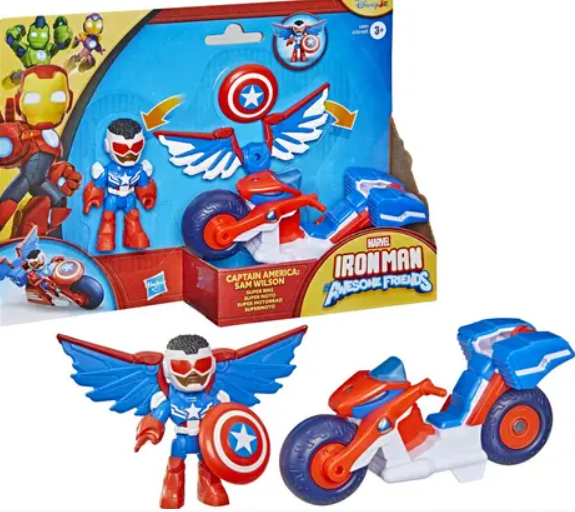 Figurka Marvel Iron Man Captain America Sam Wilson Super Bike Nové za ...