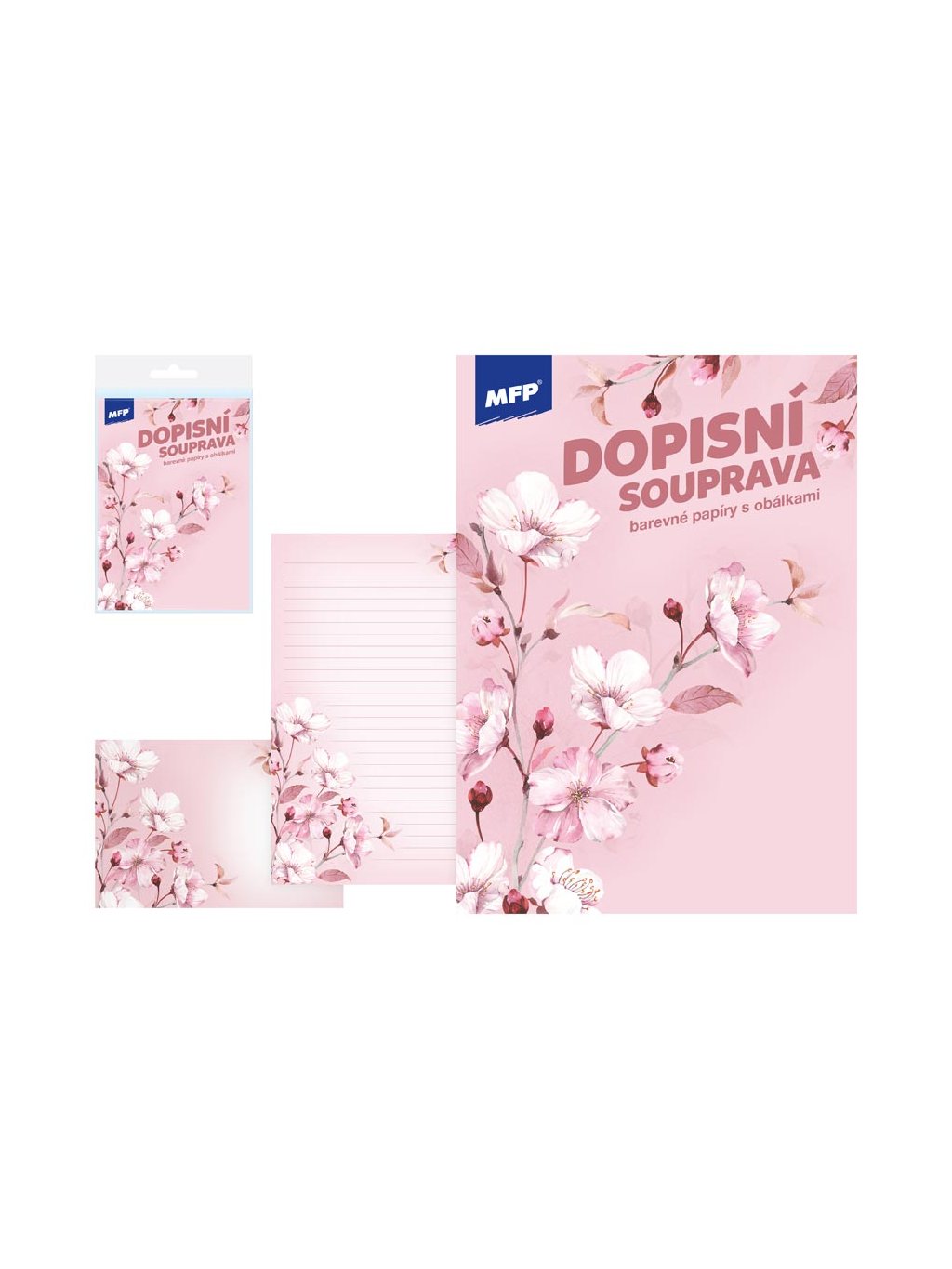Dopis. papír barev. LUX 5+10, Růžové květy - My kreative.cz - Pro ...