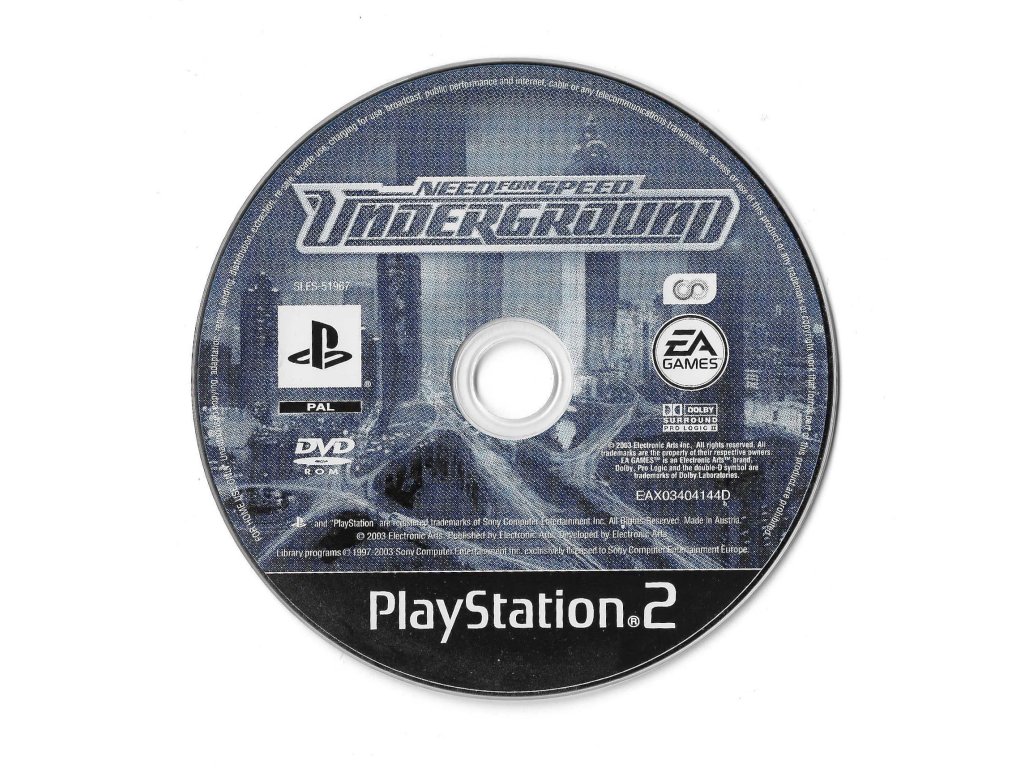 PS2 - Need for Speed Underground, pouze disk - PSko.cz