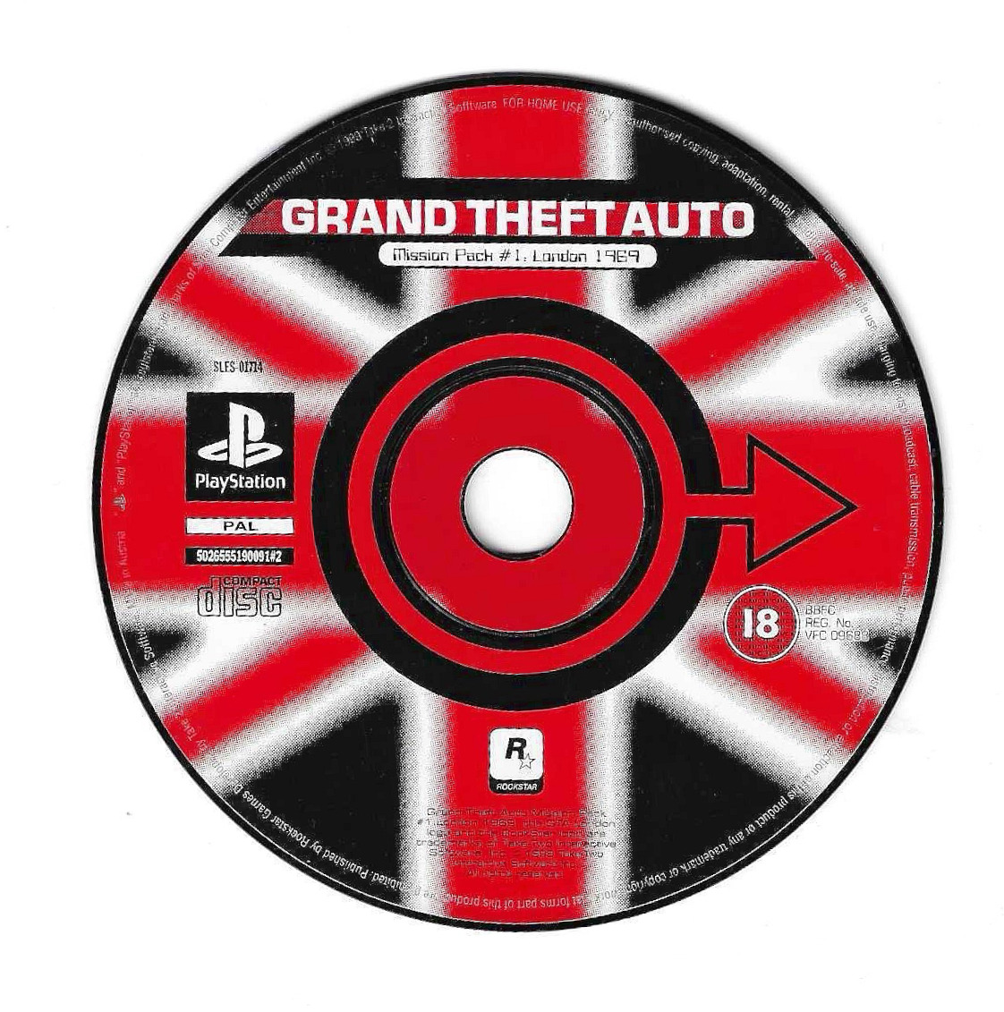 PS1 - Grand Theft Auto Mission Pack 1 London 1969 (GTA), pouze disk ...