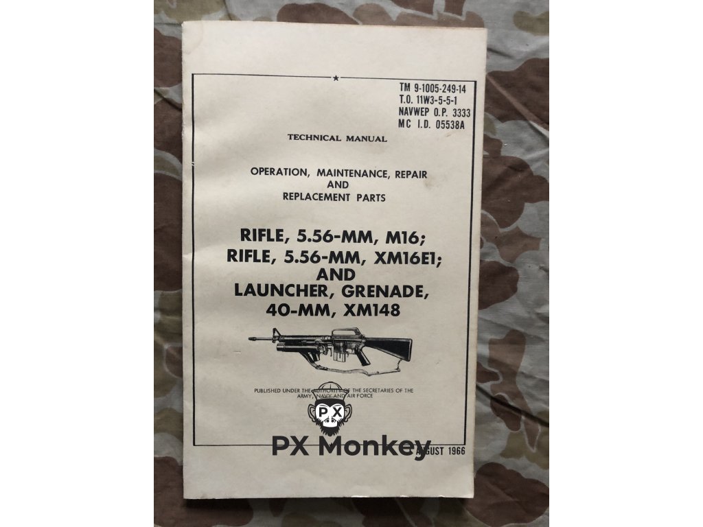 Manual Rifle, 5.56-MM, M16 Rifle, Launcher Grenade XM148 - PX Monkey
