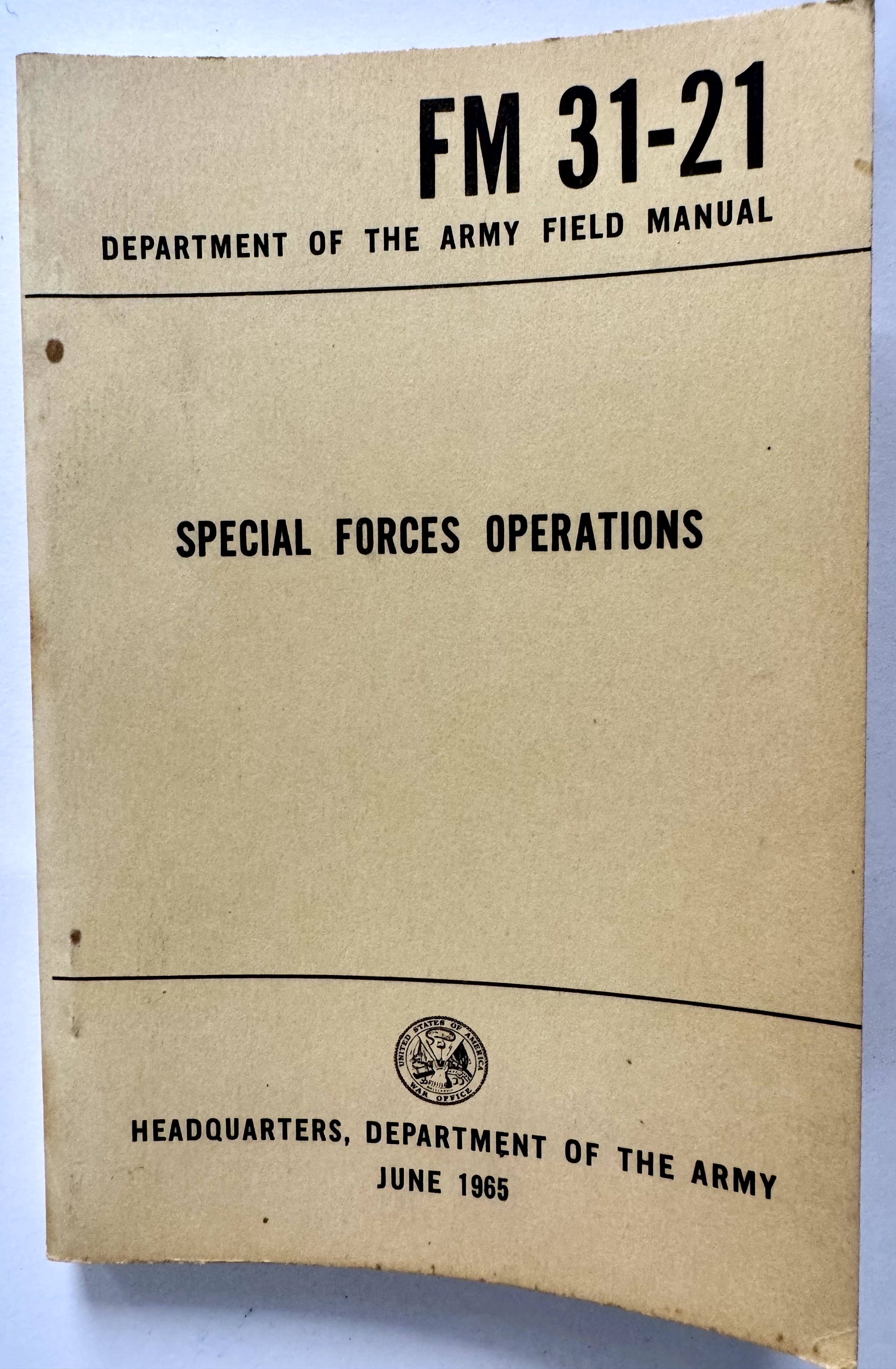 Special Forces Operations Manual FM 31-21 - 1965 - PX Monkey