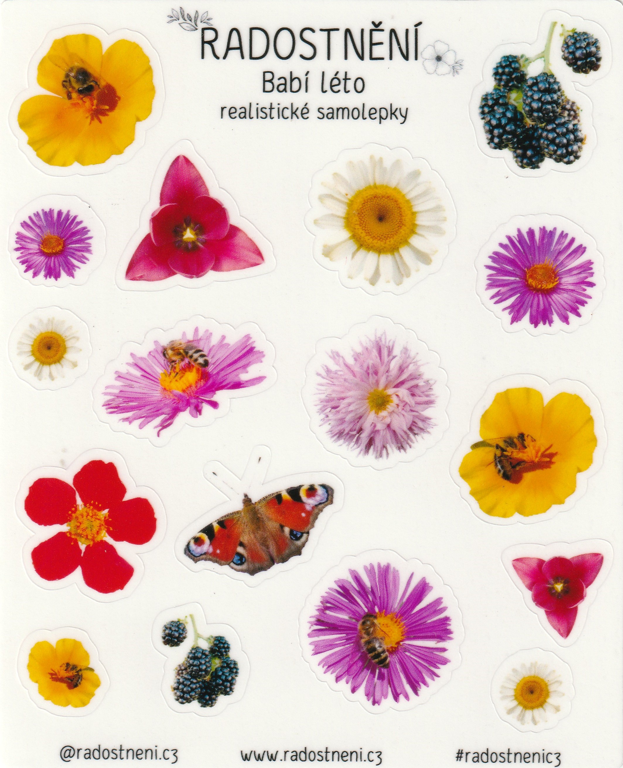 Realistické samolepky • Babí léto - Radostnění
