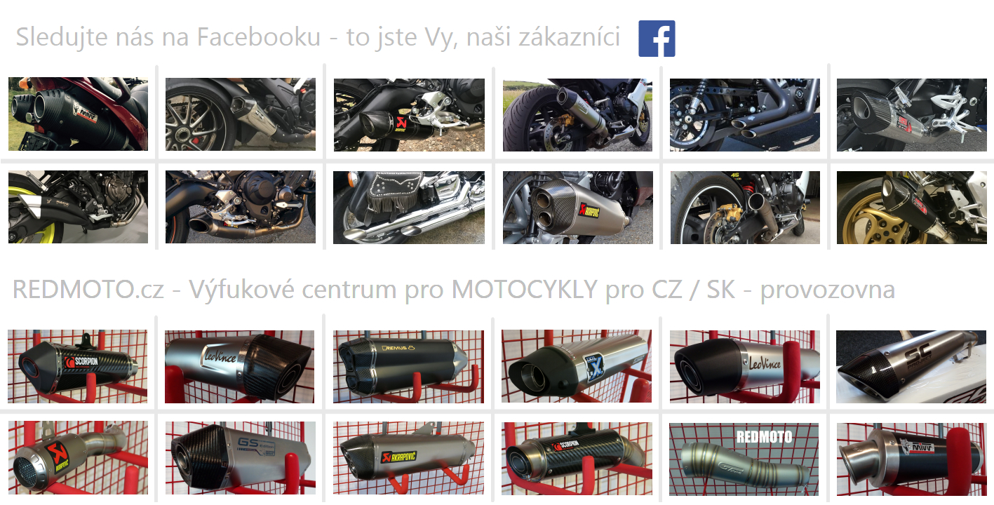 Laděné výfuky pro motorky, moto výfuky, Akrapovič, Mivv, LeoVince, SC ...