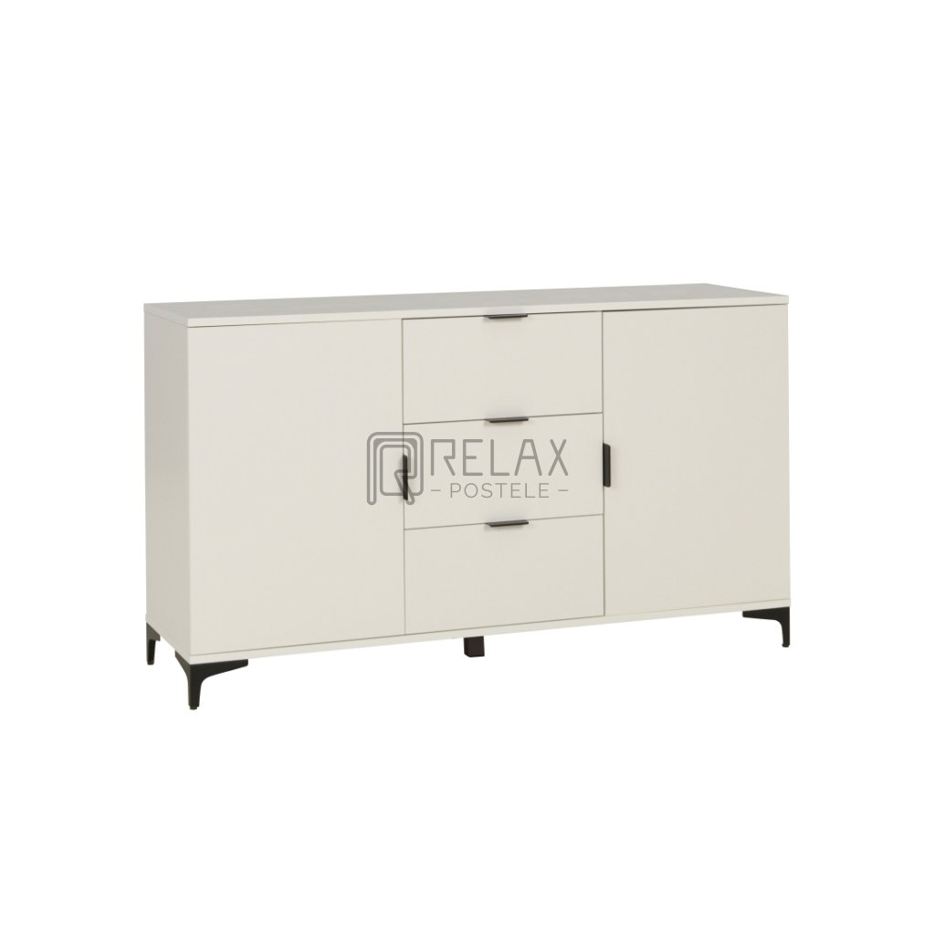 Komoda Lenea 2D3S - bílá - Relax-postele.cz