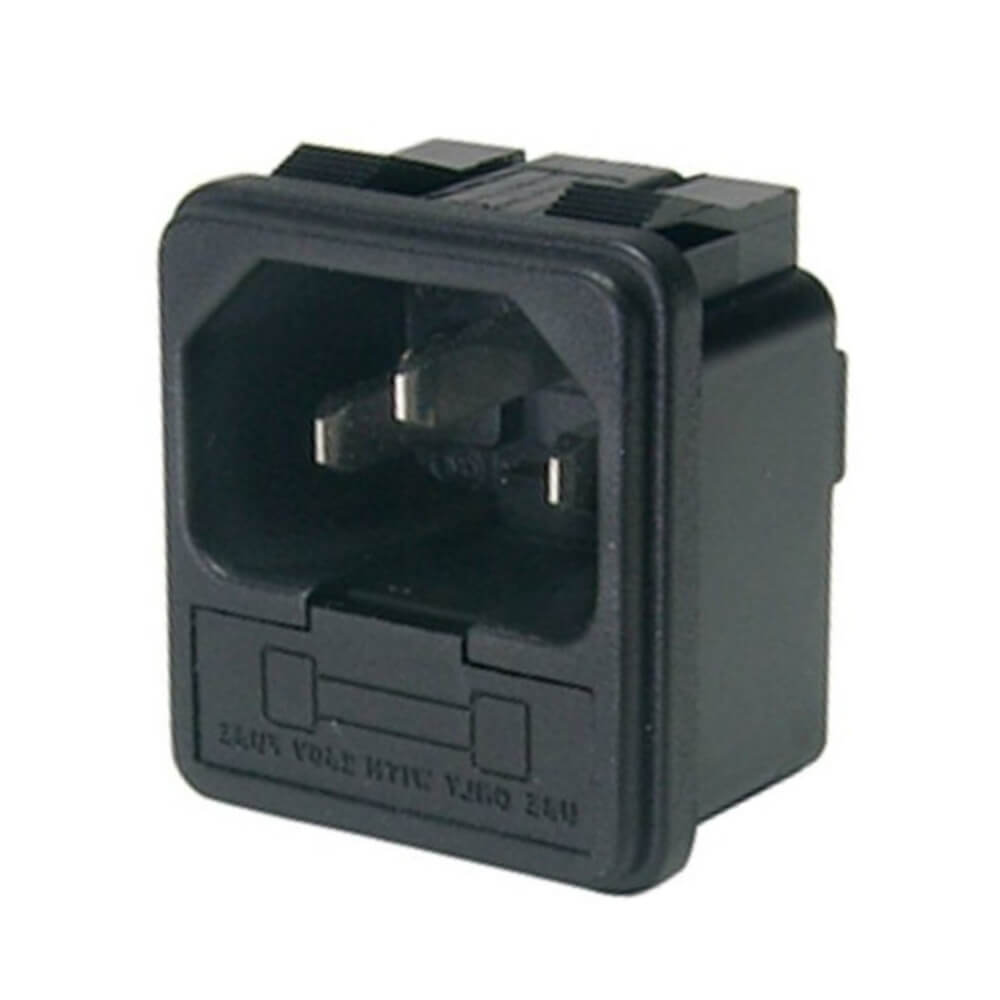 IEC AC konektor s pojistkou 10A 🎶 skladem za 155 Kč z REPROOBCHOD.cz
