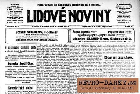 Noviny ze dne narození - retro-darky.cz
