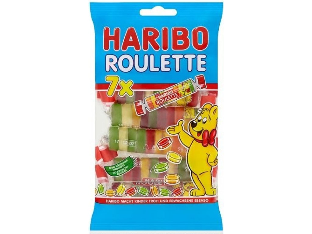 Haribo Roulette želé s ovocnými příchutěmi 175g | Risesnu.cz