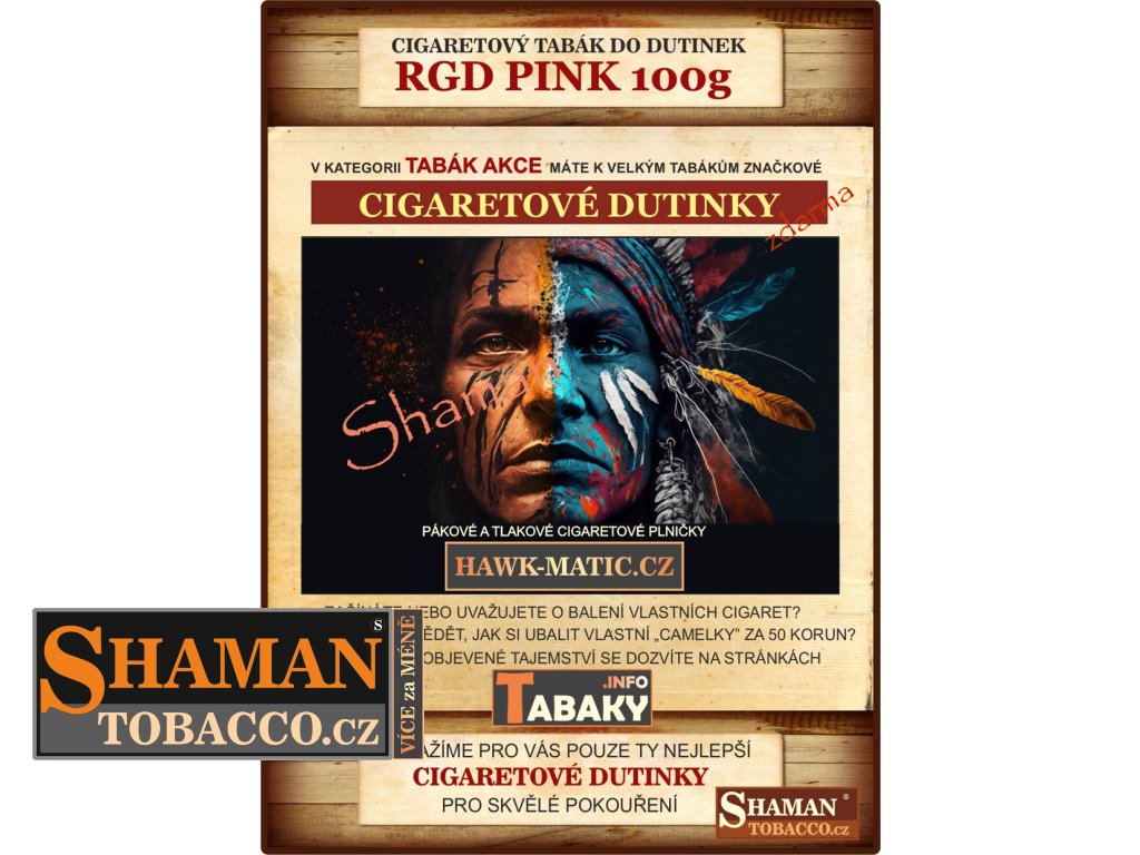 10x RGD Pink 100g cigaretový tabák (1000g) - SHAMANTOBACCO.cz
