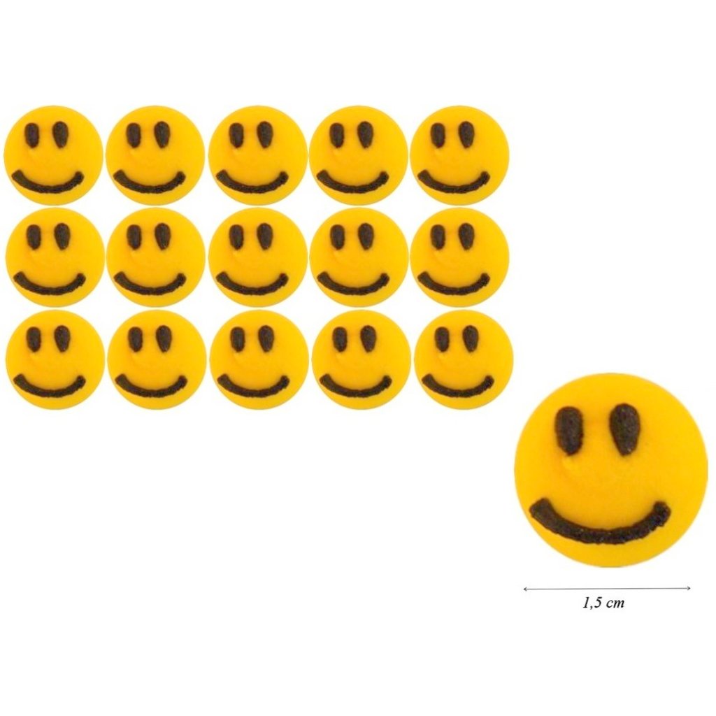 Cukrová dekorace EMOJI SMAJLÍCI Česká ruční práce - mají skladem