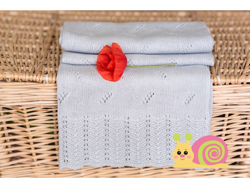 Pletená deka Diana, sivá - Slimáčik