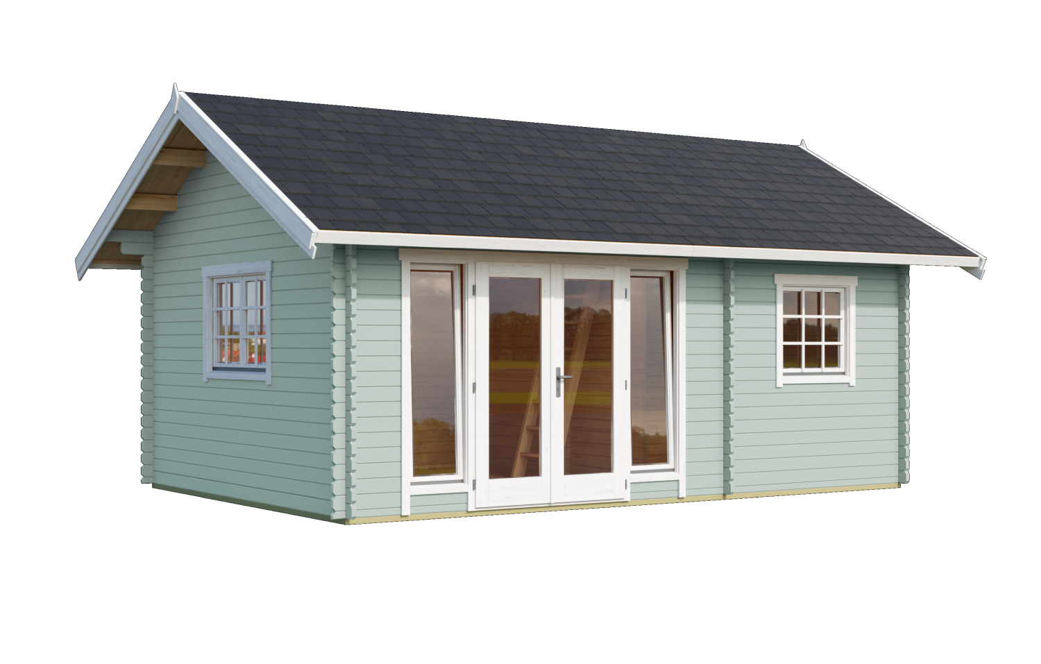 Dřevěný zahradní domek Caroline Set 1 / chatka s patrem na spaní , 575 ...