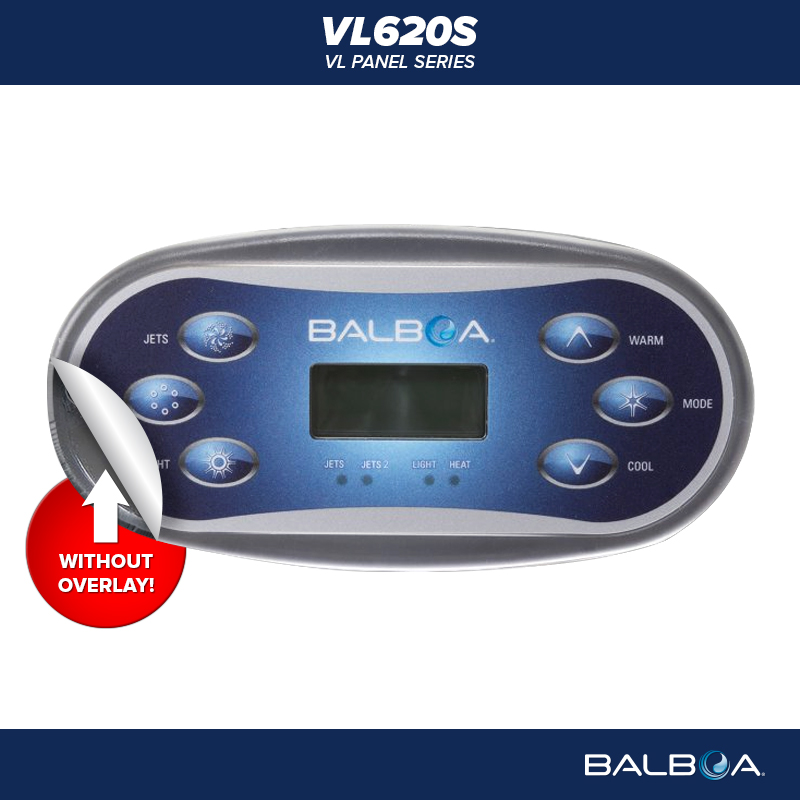 Balboa control panel VL620S - without label - Spa Components