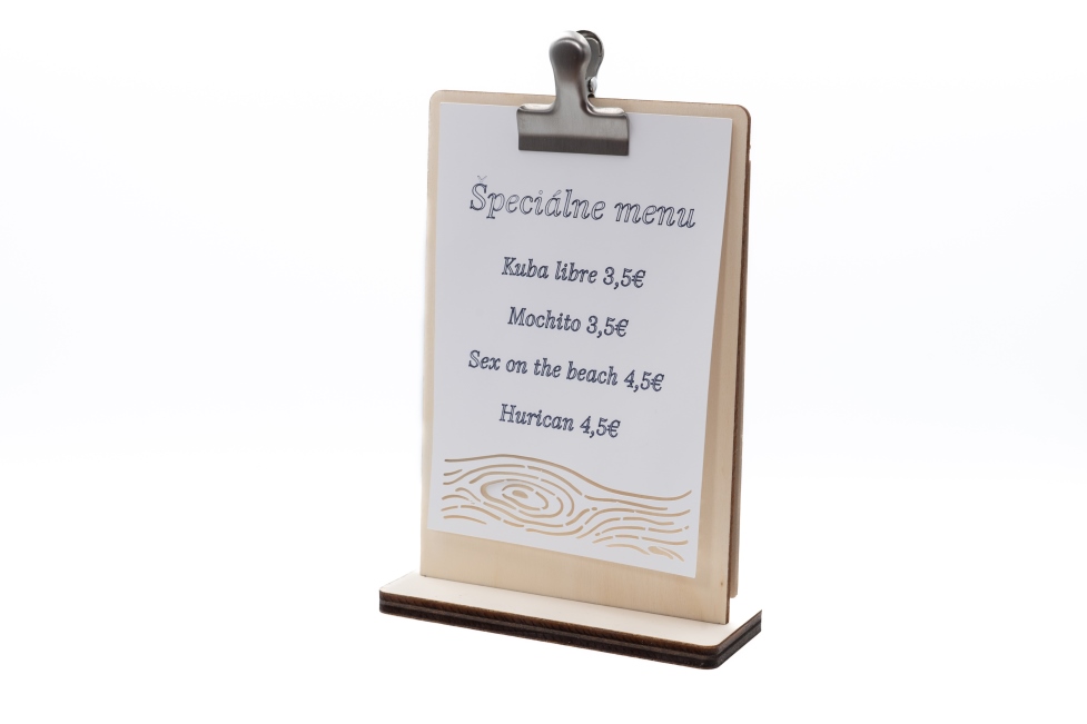 Stojan na nápojový lístok - Elegantný a praktický pomocník