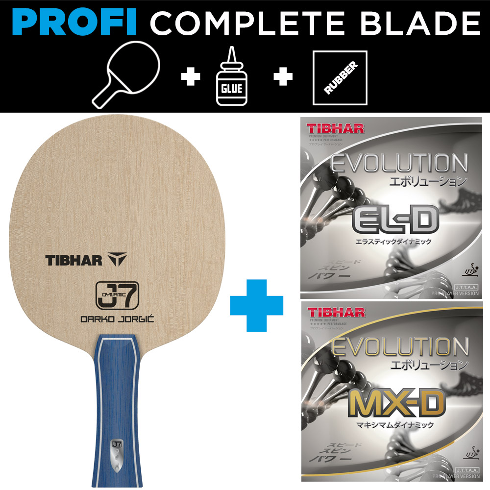 PROFI raketa TIBHAR DYNAMIC J7 + Evolution EL-D / Evolution MX-D - StolnyTenis.sk