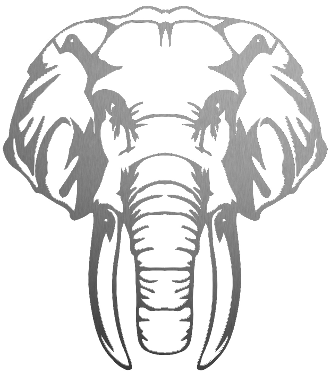 Originální kovový obraz – hlava slona | styl-kov.cz