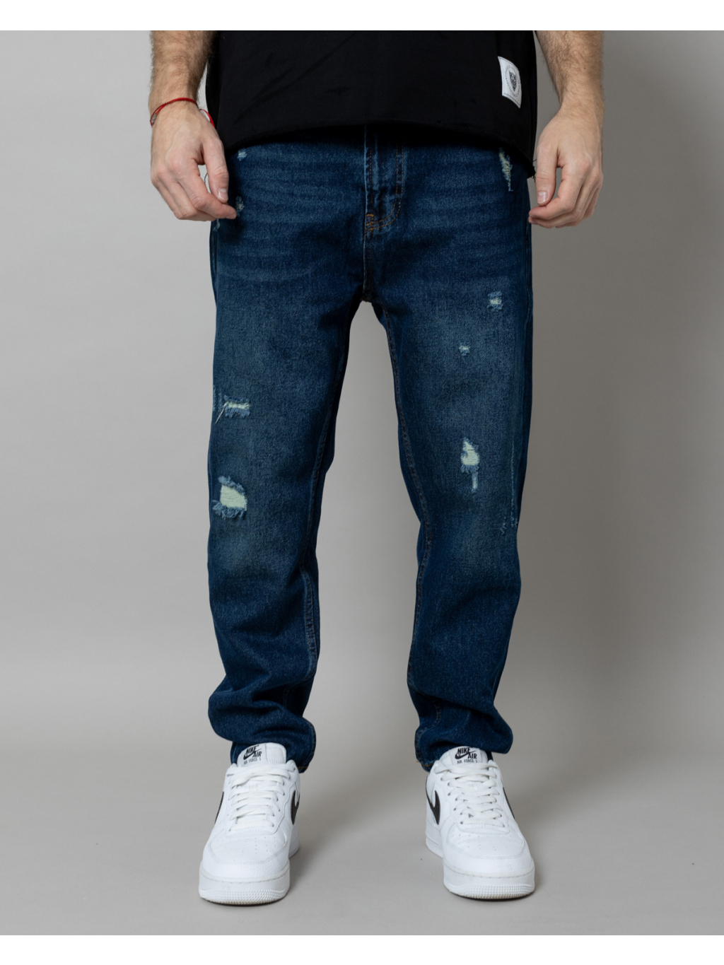 Modré roztrhané džíny SCRAPER | Stylovej