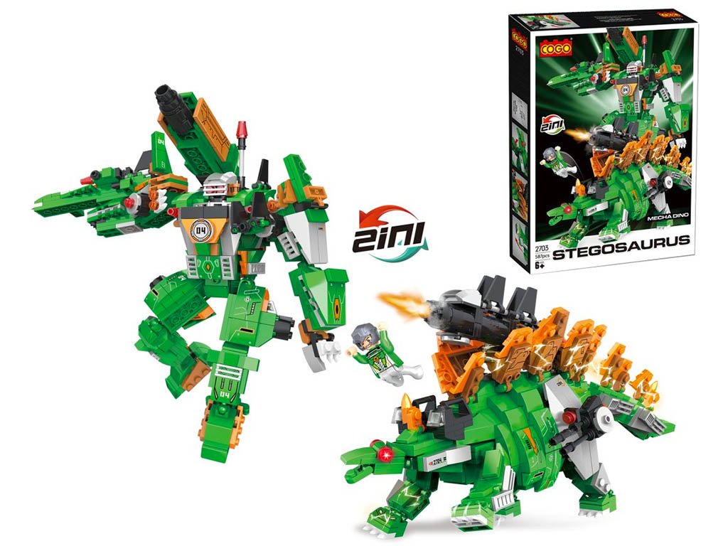 COGO stavebnice Mecha Dino - Transformers Stegosaurus 2v1 kompatibilní ...