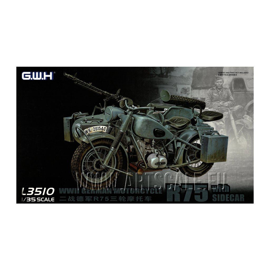 1/35 WWII German BMW R75 with Sidecar/w trailers - SuperRC.cz
