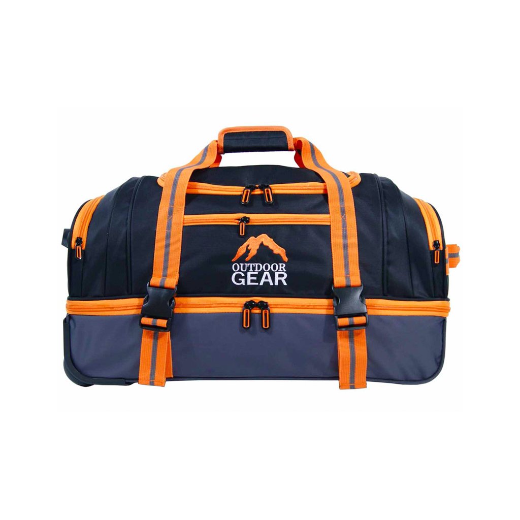 Cestovní taška na kolečkách GEAR T-805/30" - černá/oranžová - SvětBatohů.cz