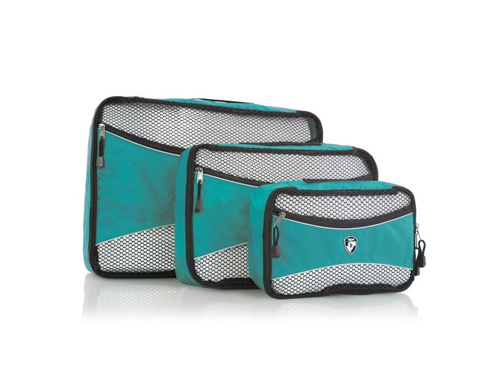 Heys Ecotex Packing Cube Set Turquoise Sada 3 Ks Světbatohůcz