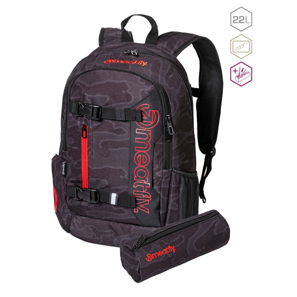 Meatfly Batoh Basejumper - Morph Black - 22 L - SvětBatohů.cz