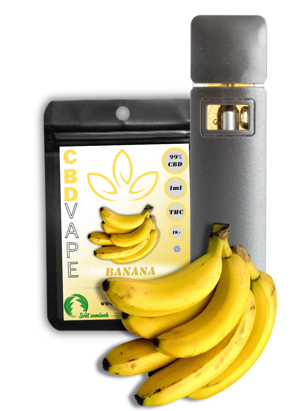Banana 99% CBD Vape - Svět Semínek