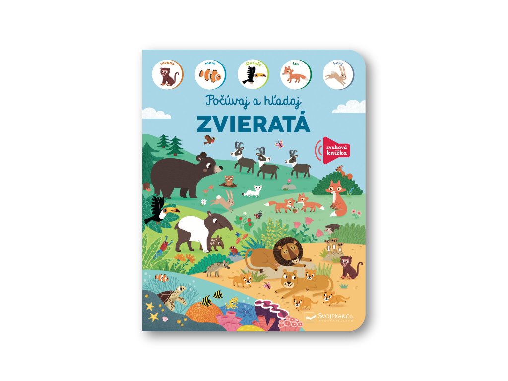 Zvieratá - počúvaj a hľadaj ilustrace Kasia Dudziuk - Svojtka.sk