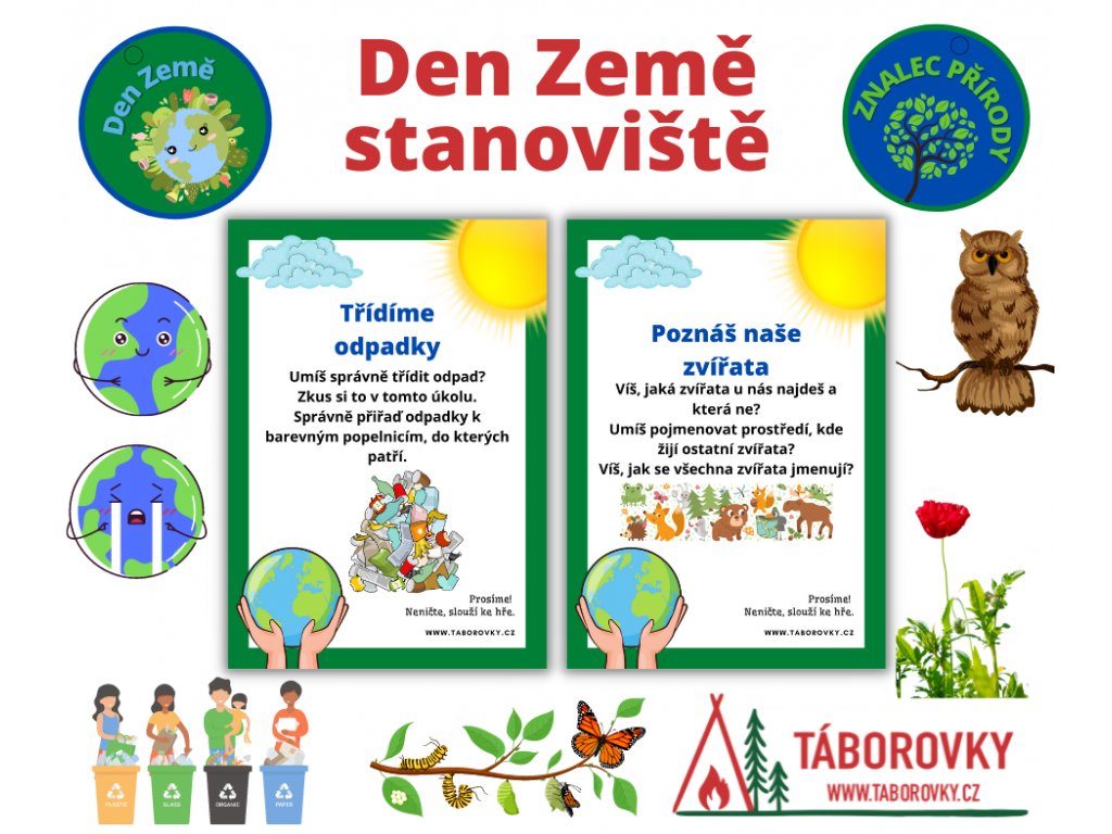 Den Země úkoly pro děti na stanoviště - Táborovky