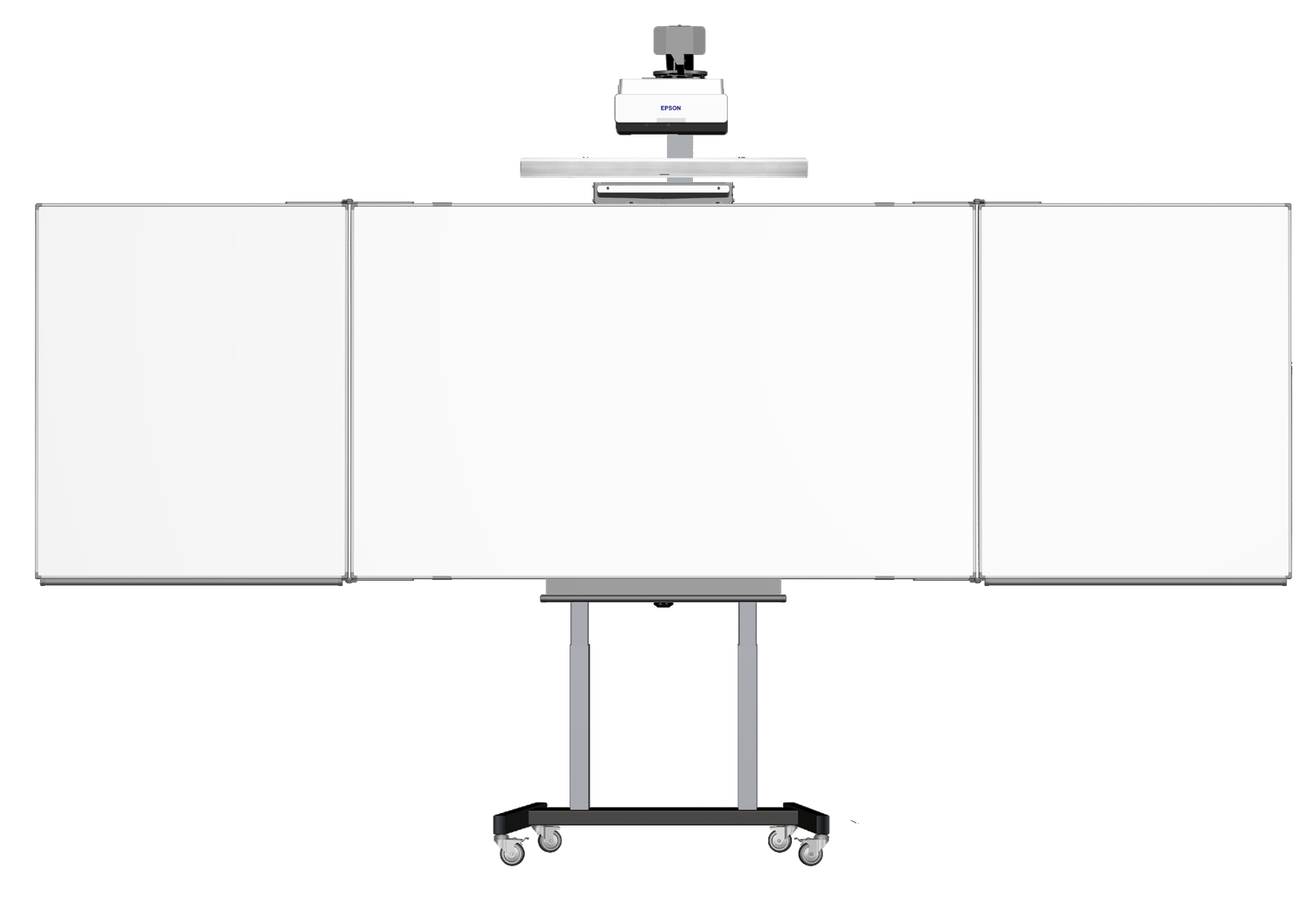 Mobilní interaktivní tabule s křídly | Tabule-nábytek.cz