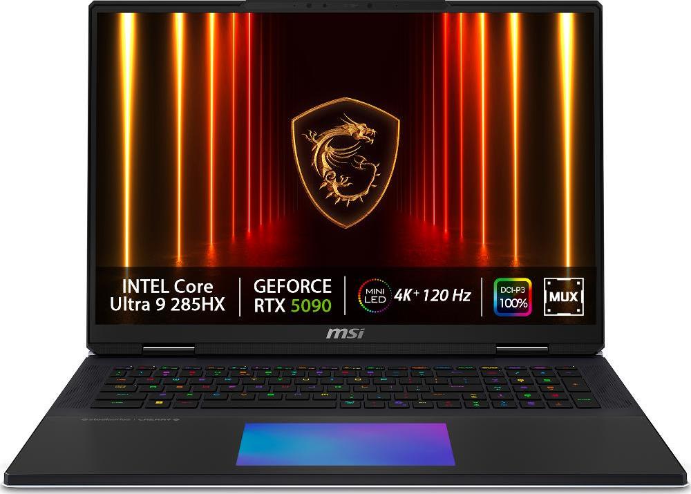 MSI Titan/18 HX AI A2XWJG-224CZ/U9-285HX/18"/4K/96GB/4TB SSD/RTX 5090/W11P/Black/2R - tekra.sk