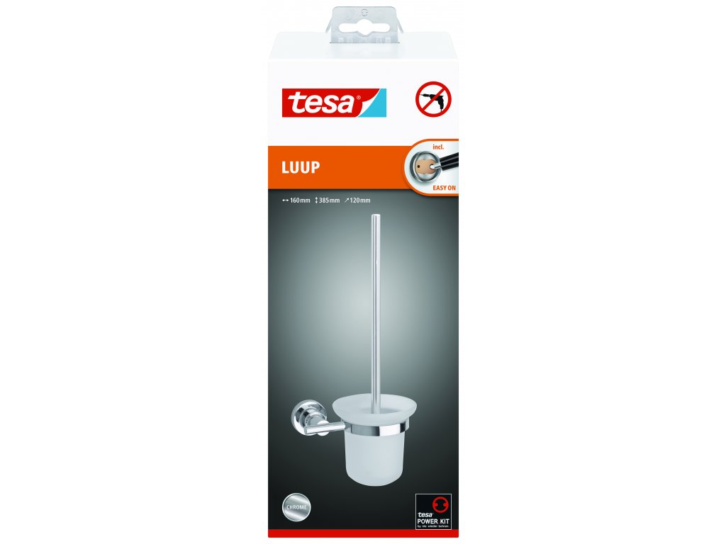 Souprava Wc štětky S Držákem Tesa® Luup 385 Mm X 160 Mm X 120 Mm