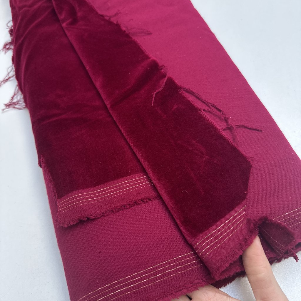 Bordó bavlněný samet Velveta Vansdorf - TextileMountain™ - Netradiční a ...