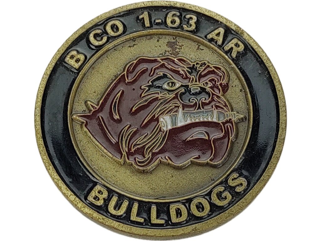 Pamětní ražená mince Bulldogs 1st Combined Arms Battalion 63rd Armor ...