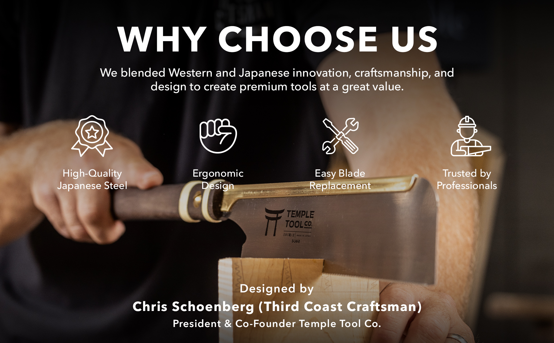 TEMPLE TOOL Dozuki Japanese Rip Cut Pull Saw - 240 mm - Toolportal.eu