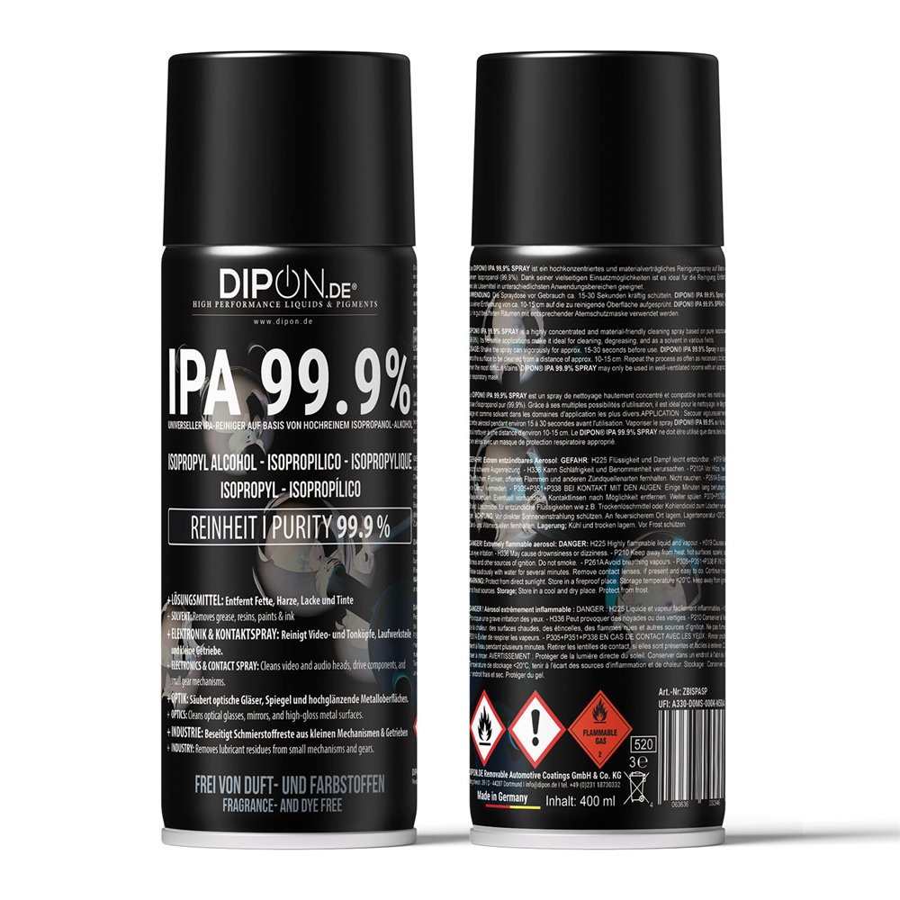 DIPON ISOPROPANOL ALKOHOL IPA 99,9 % SPRAY – univerzální čisticí prostředek ve spreji ...