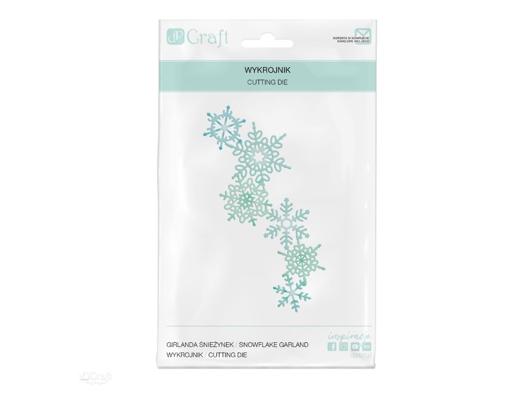 Výřezová šablona vločková girlanda | Papírnictví U Dvou Pastelek